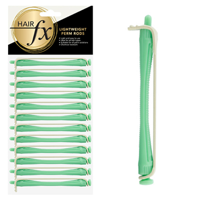 Hair FX Lightweight Perm Rod Green 5mm x 12pc