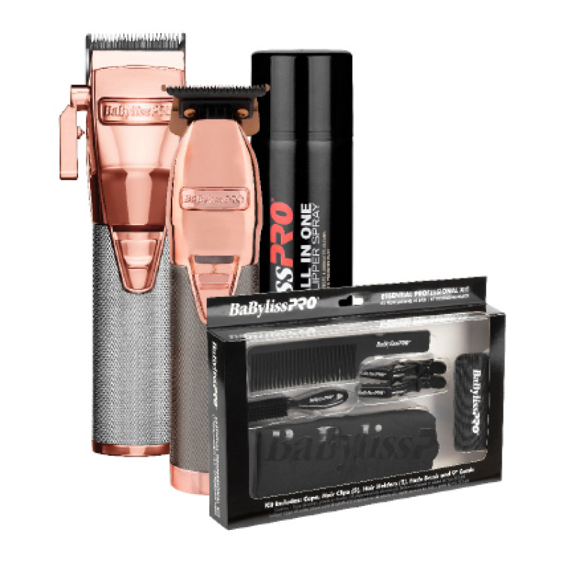 BabylissPRO Barberology FX Clipper & Trimmer Combo Rose Gold